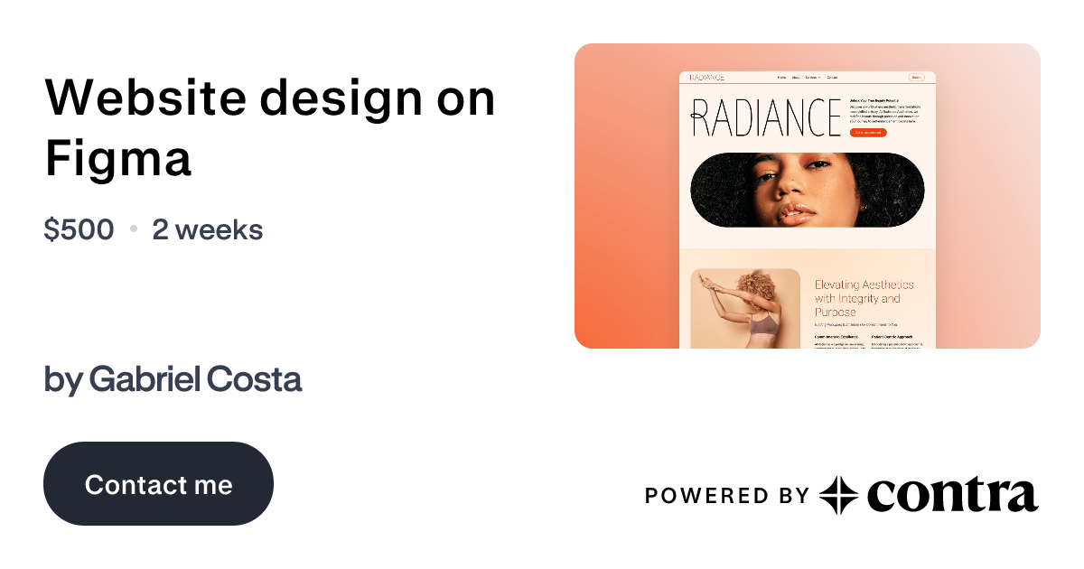 Website design on Figma by Gabriel Costa