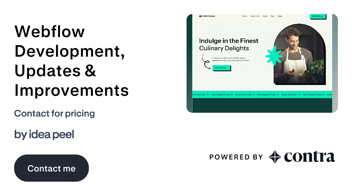 Webflow Development, Updates & Improvements by idea peel