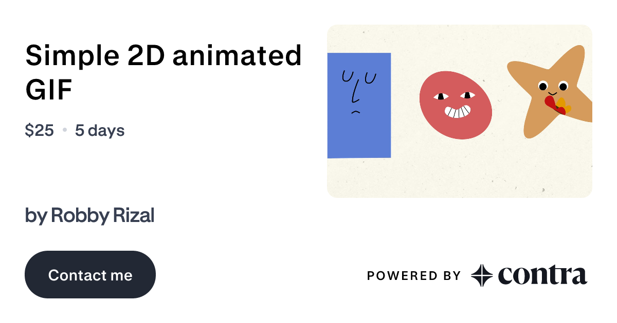 Simple 2D animated GIF by Robby Rizal