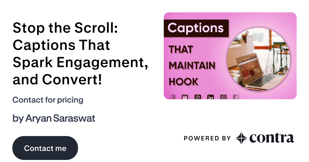 Stop the Scroll: Captions That Spark Engagement, and Convert! by Aryan ...