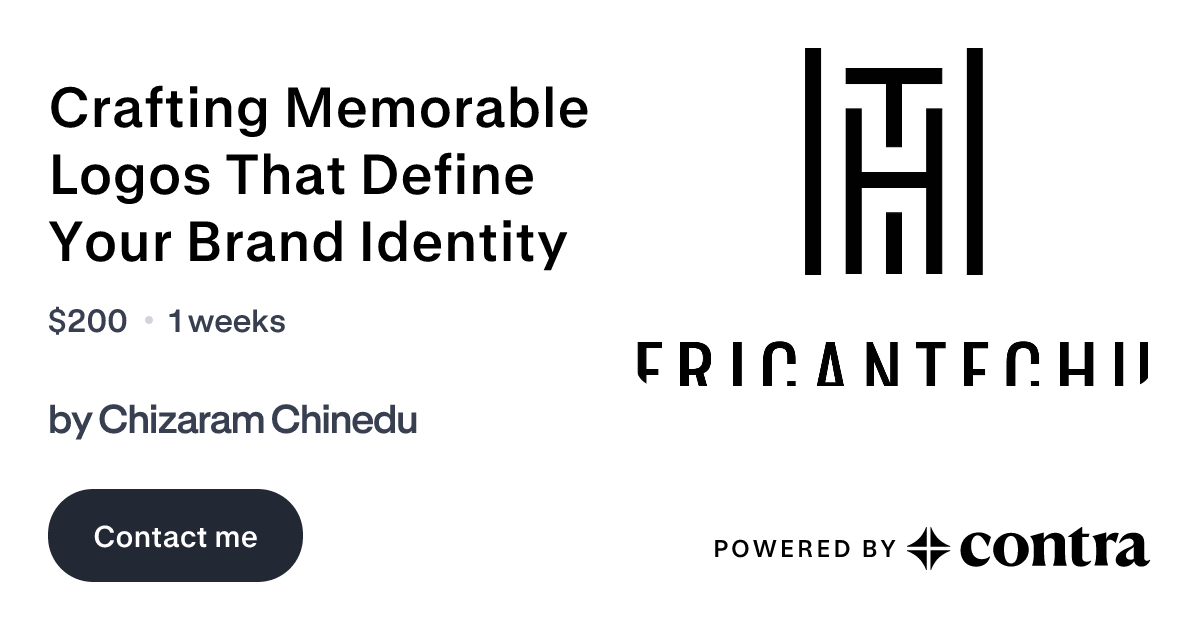 Crafting Memorable Logos That Define Your Brand Identity by Chizaram Chinedu