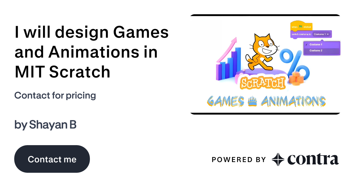 I will design Games and Animations in MIT Scratch by Shayan B