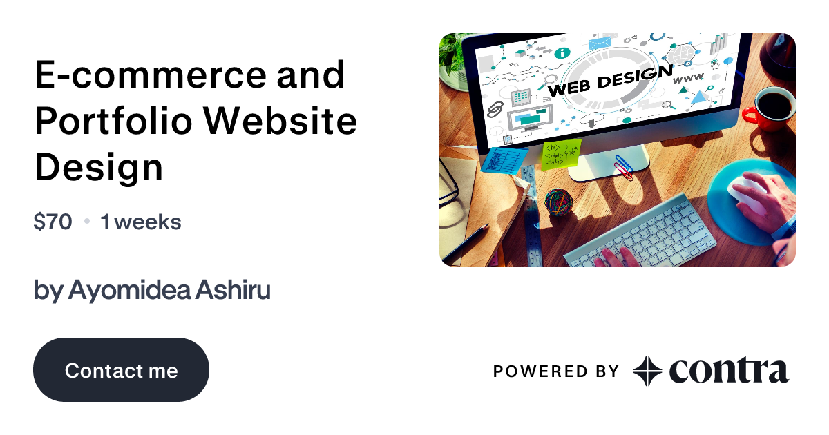 E-commerce and Portfolio Website Design by Ayomidea Ashiru