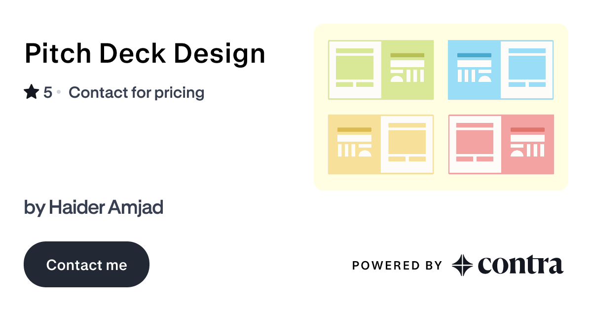 Pitch Deck Design by Haider Amjad