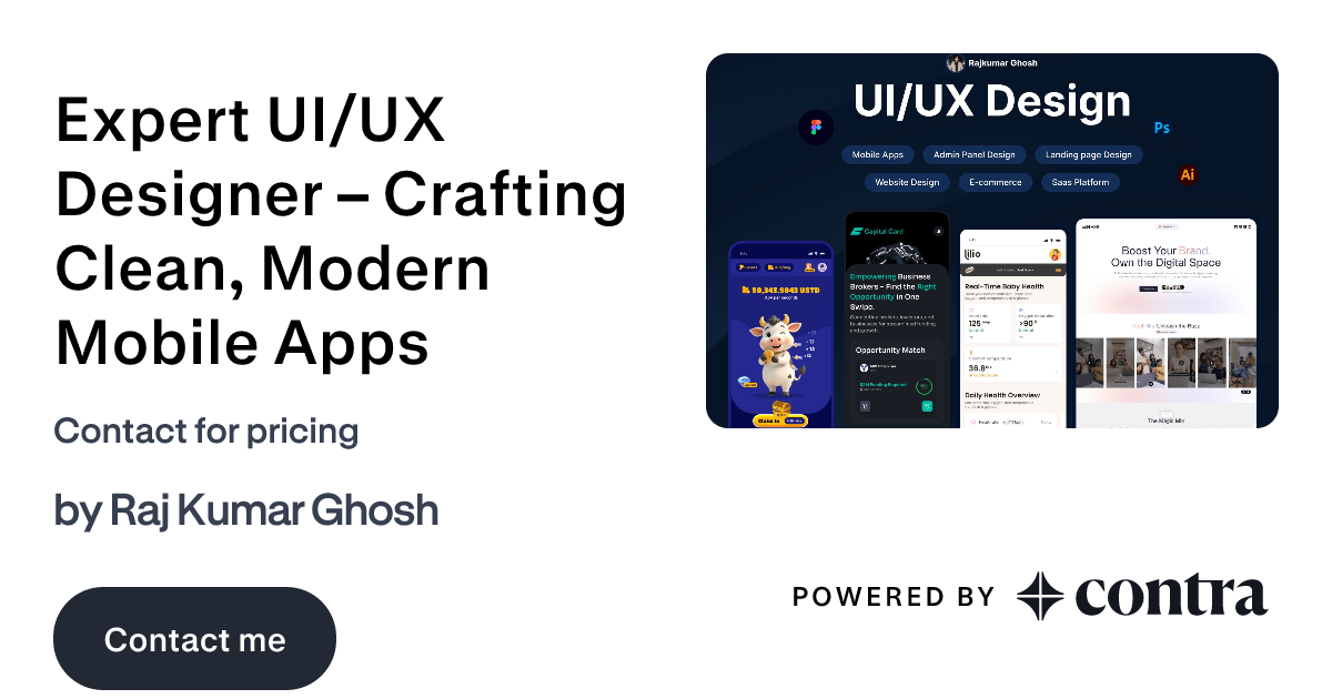 Expert UI/UX Designer – Crafting Clean, Modern Mobile Apps by Raj Kumar ...