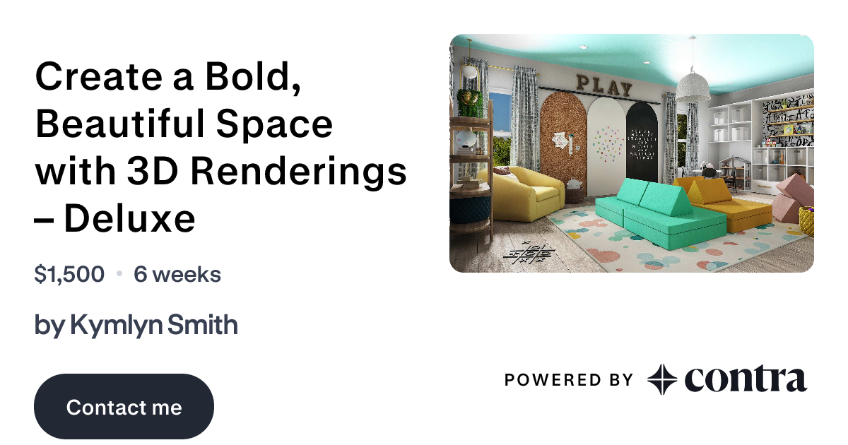 Create a Bold, Beautiful Space with 3D Renderings – Deluxe by Kymlyn Smith