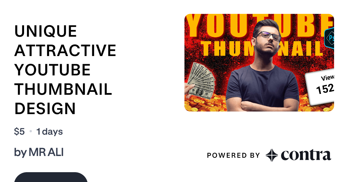 UNIQUE ATTRACTIVE YOUTUBE THUMBNAIL DESIGN by MR ALI