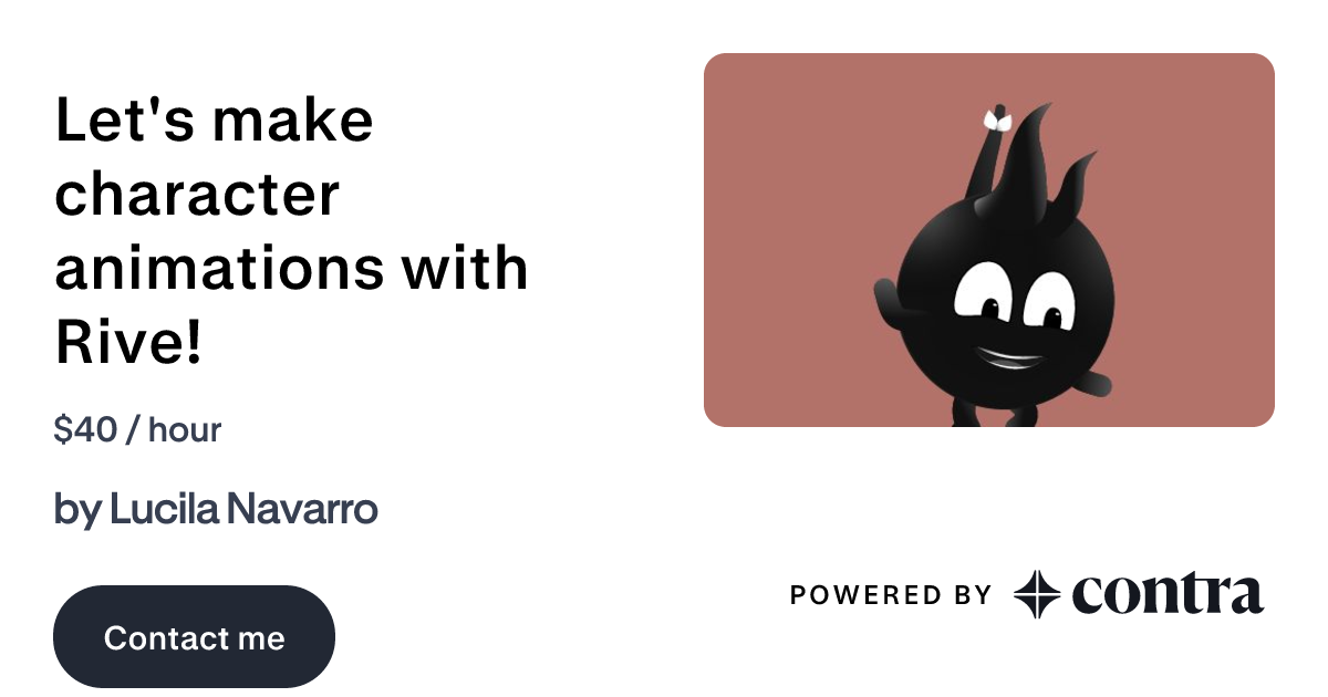 Let's make character animations with Rive! by Lucila Navarro