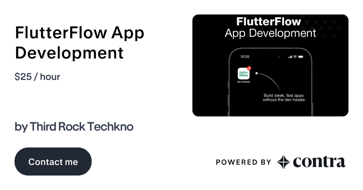 Flutterflow App Development by Third Rock Techkno