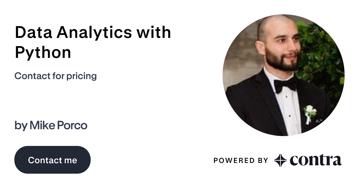 Data Analytics with Python by Mike Porco