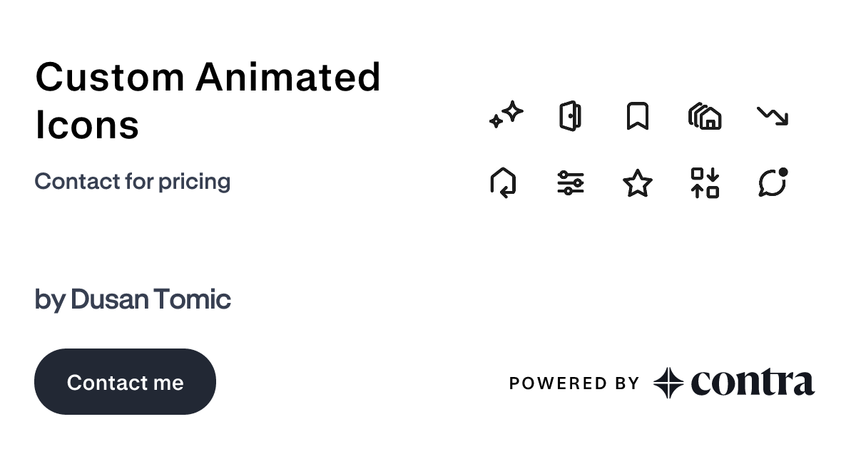 Custom Animated Icons by Dusan Tomic