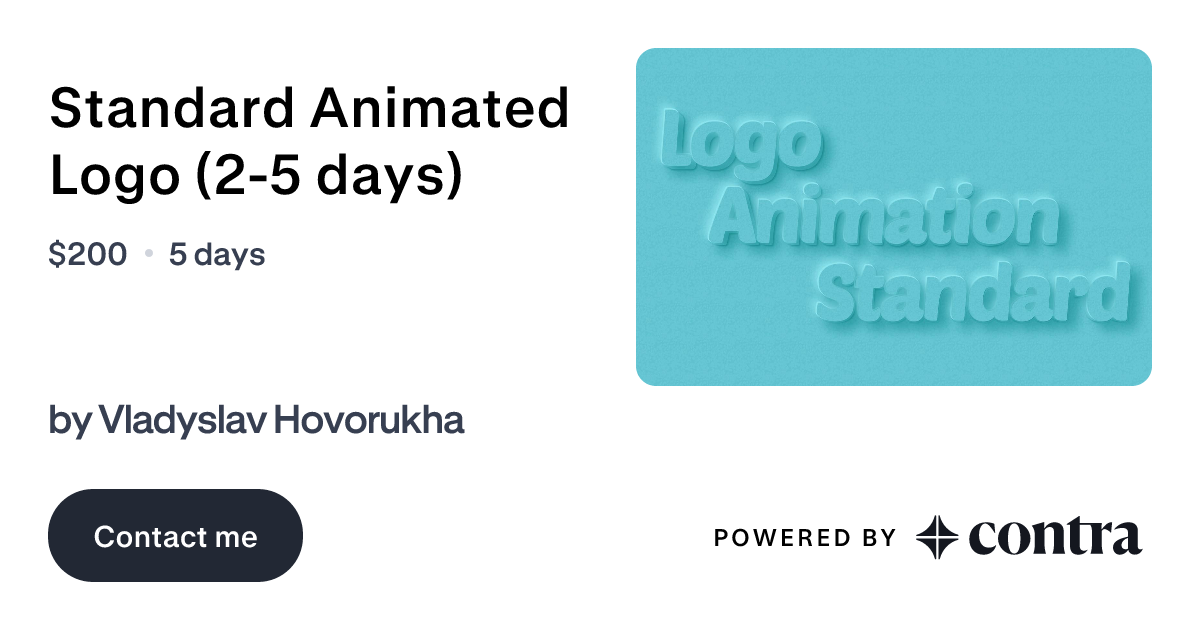 Standard Animated Logo (2-5 days) by Vladyslav Hovorukha