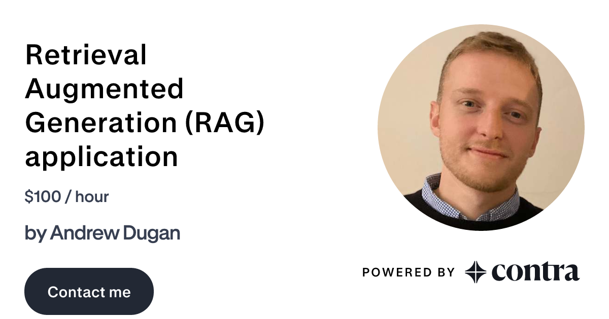 Retrieval Augmented Generation (RAG) application by Andrew Dugan