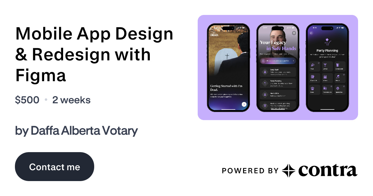 Mobile App Design & Redesign with Figma by Daffa Alberta Votary