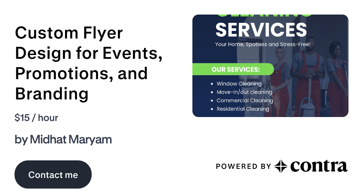 Custom Flyer Design for Events, Promotions, and Branding by Midhat Maryam