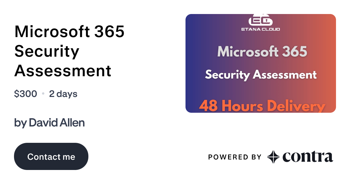 Microsoft 365 Security Assessment by David Allen