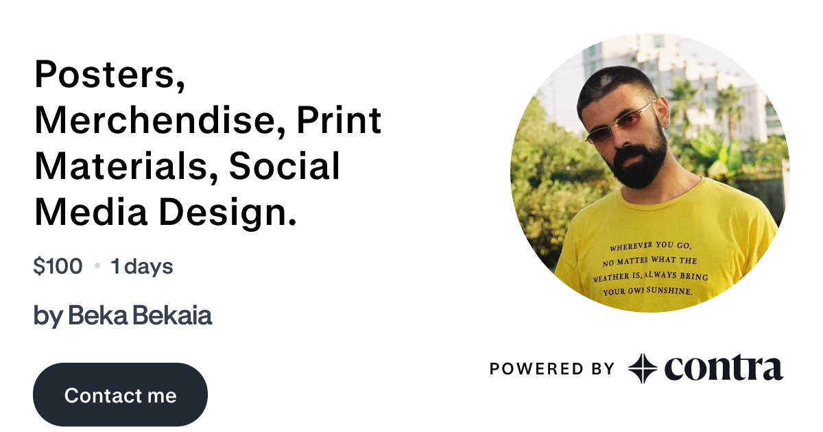 Posters, Merchendise, Print Materials, Social Media Design. by Beka Bekaia