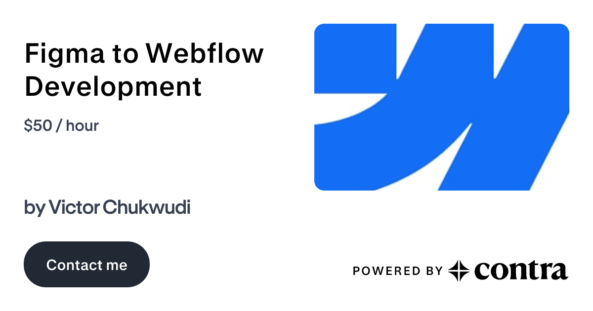 Figma to Webflow Development by Victor Chukwudi