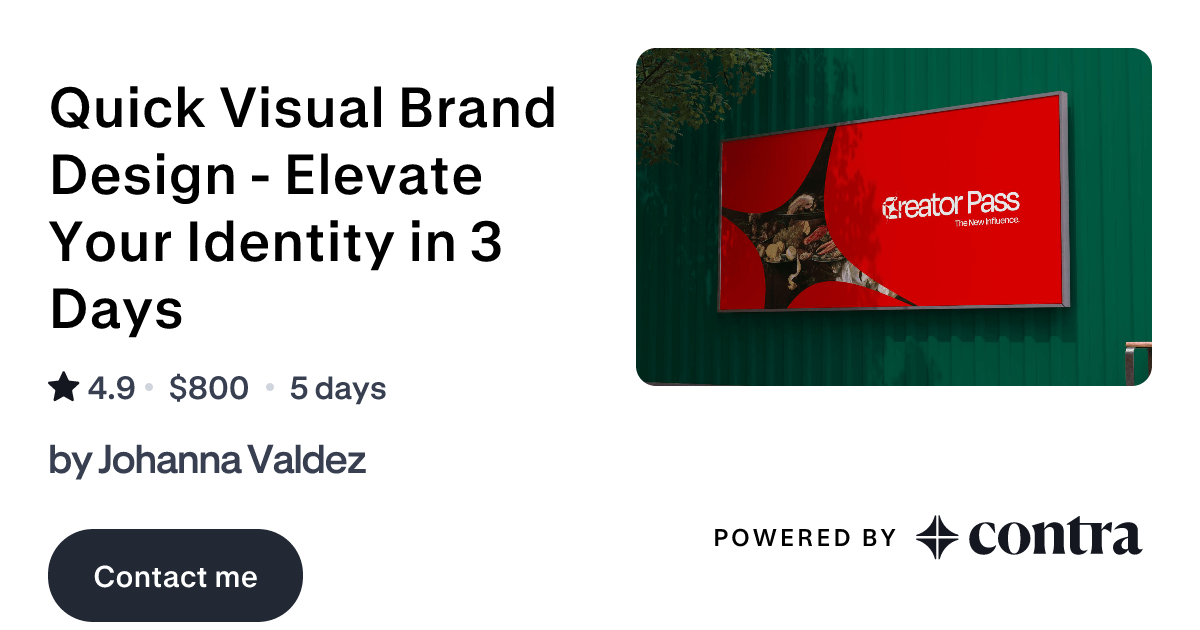 Quick Visual Brand Design - Elevate Your Identity in 3 Days by Johanna Valdez