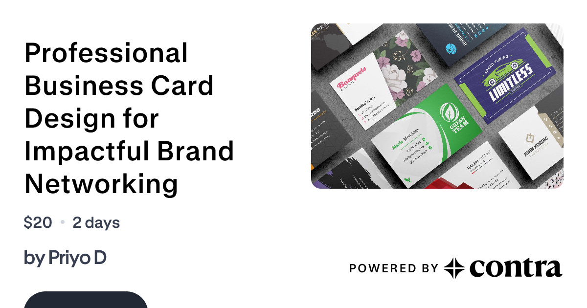 Professional Business Card Design for Impactful Brand Networking by ...