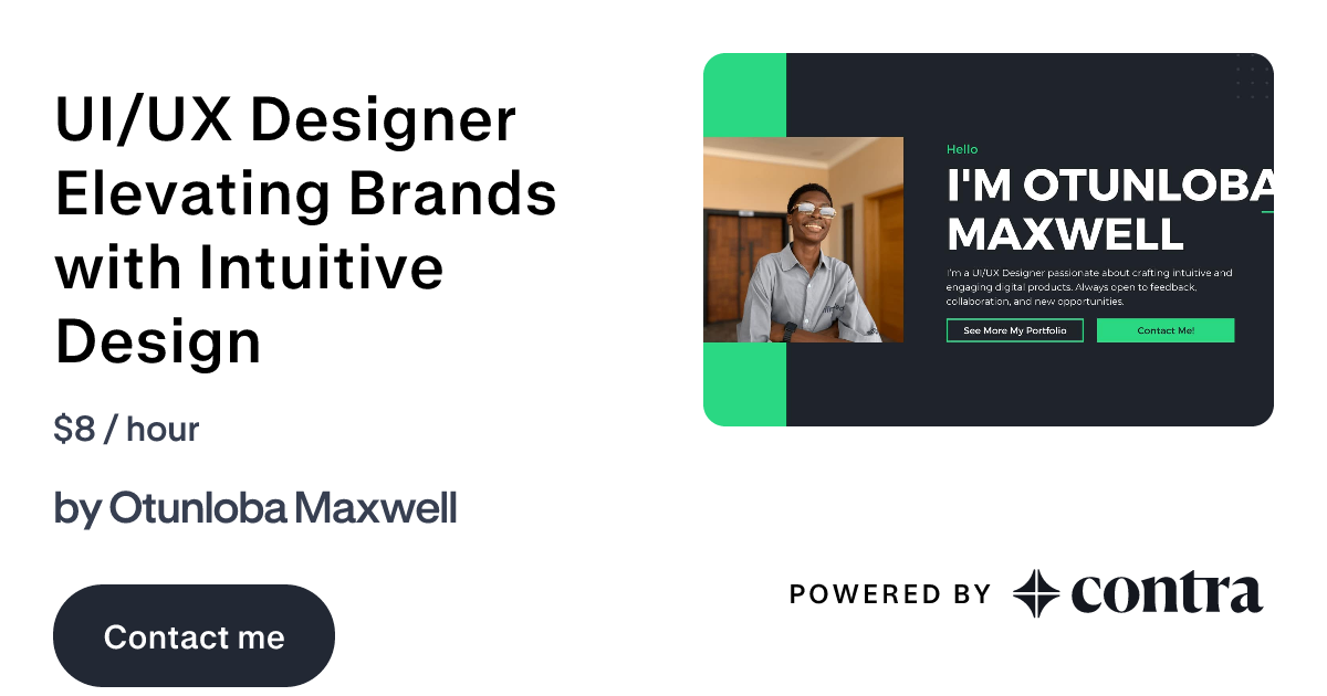 UI/UX Designer Elevating Brands with Intuitive Design by Otunloba Maxwell