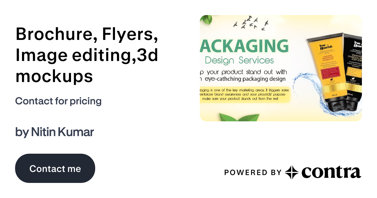 Brochure, Flyers, Image editing,3d mockups by Nitin Kumar