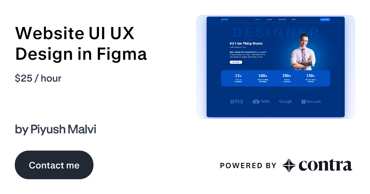 Website UI UX Design in Figma by Piyush Malvi