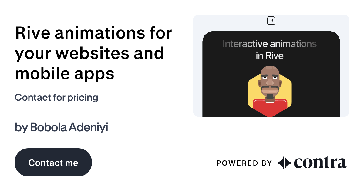 Rive animations for your websites and mobile apps by Bobola Adeniyi