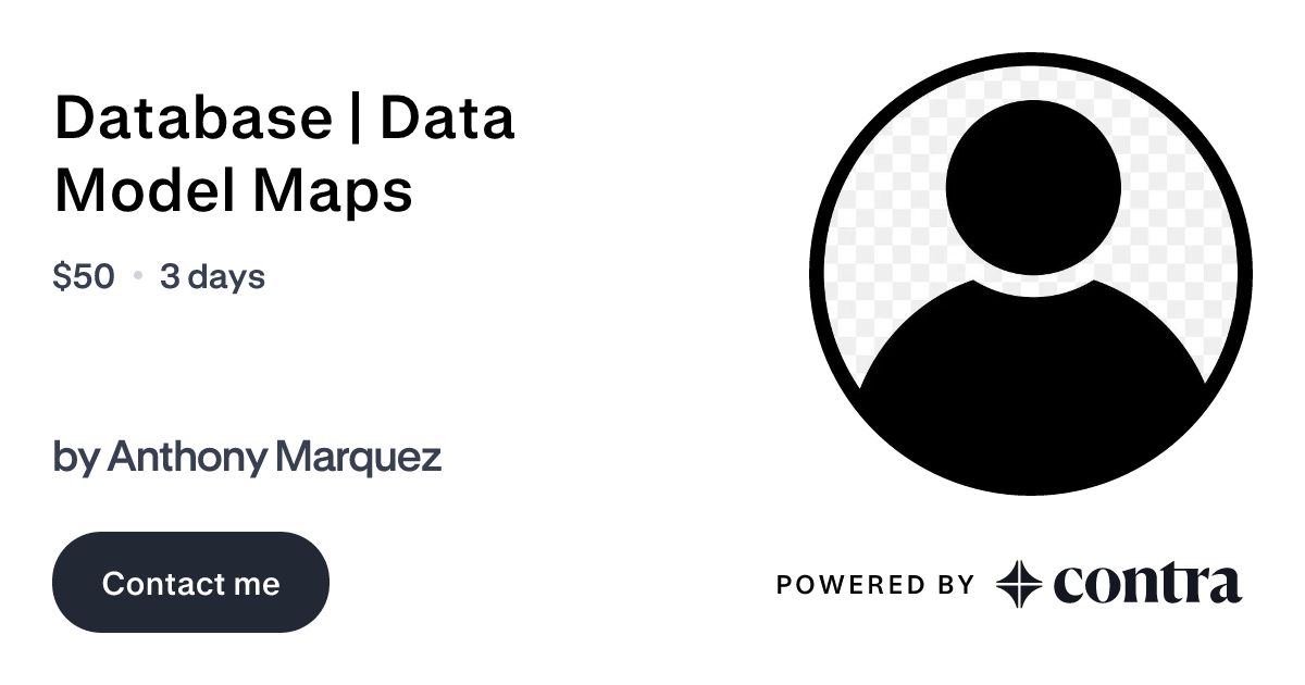 Database | Data Model Maps by Anthony Marquez