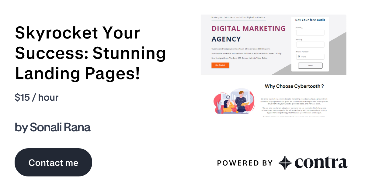 Skyrocket Your Success: Stunning Landing Pages! by Sonali Rana