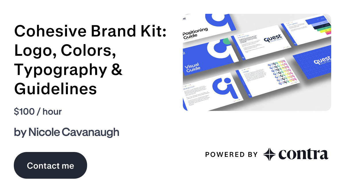 Cohesive Brand Kit: Logo, Colors, Typography & Guidelines by Nicole ...
