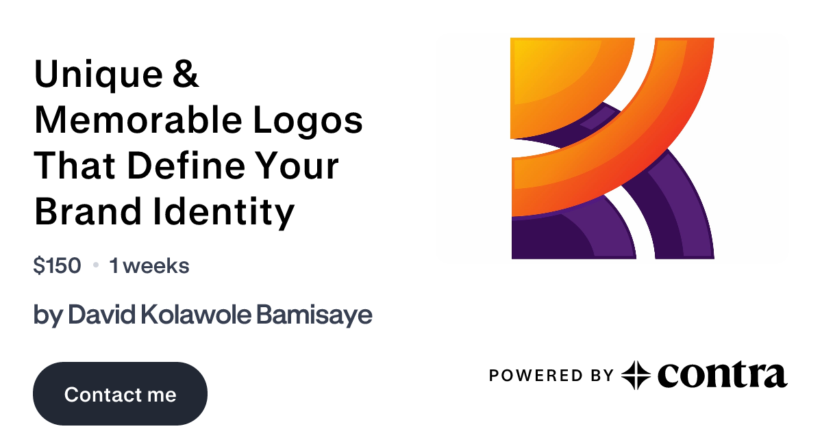 Unique & Memorable Logos That Define Your Brand Identity by David Kolawole Bamisaye