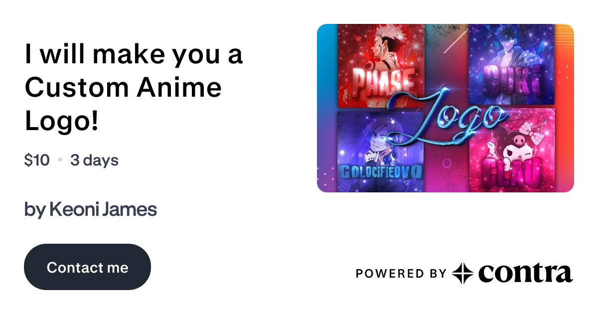 I will make you a Custom Anime Logo! by Keoni James