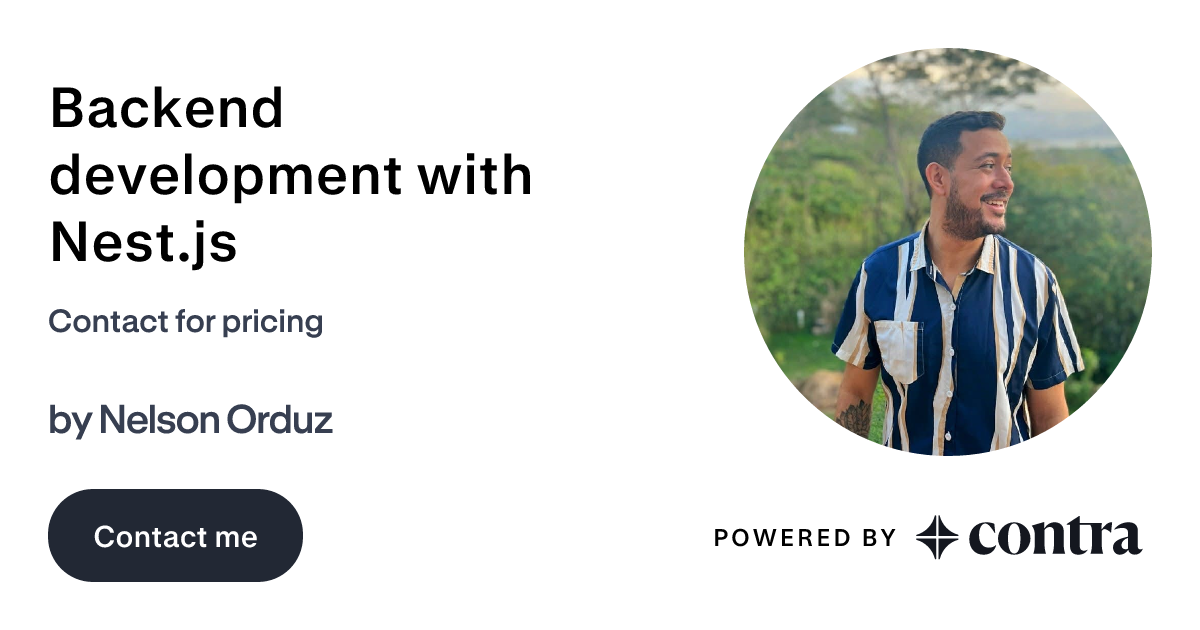 Backend development with Nest.js by Nelson Orduz