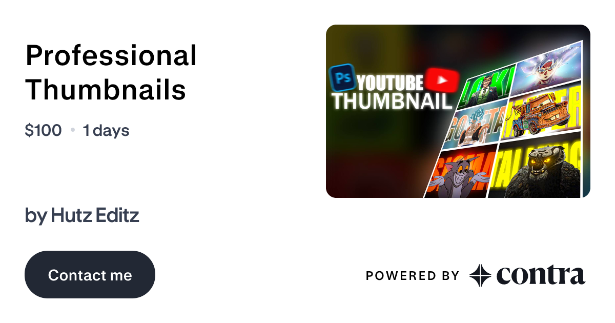 Professional Thumbnails by Hutz Editz