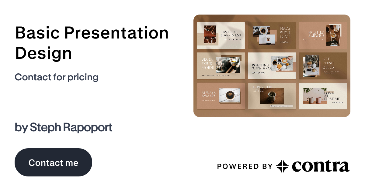 Basic Presentation Design by Steph Rapoport