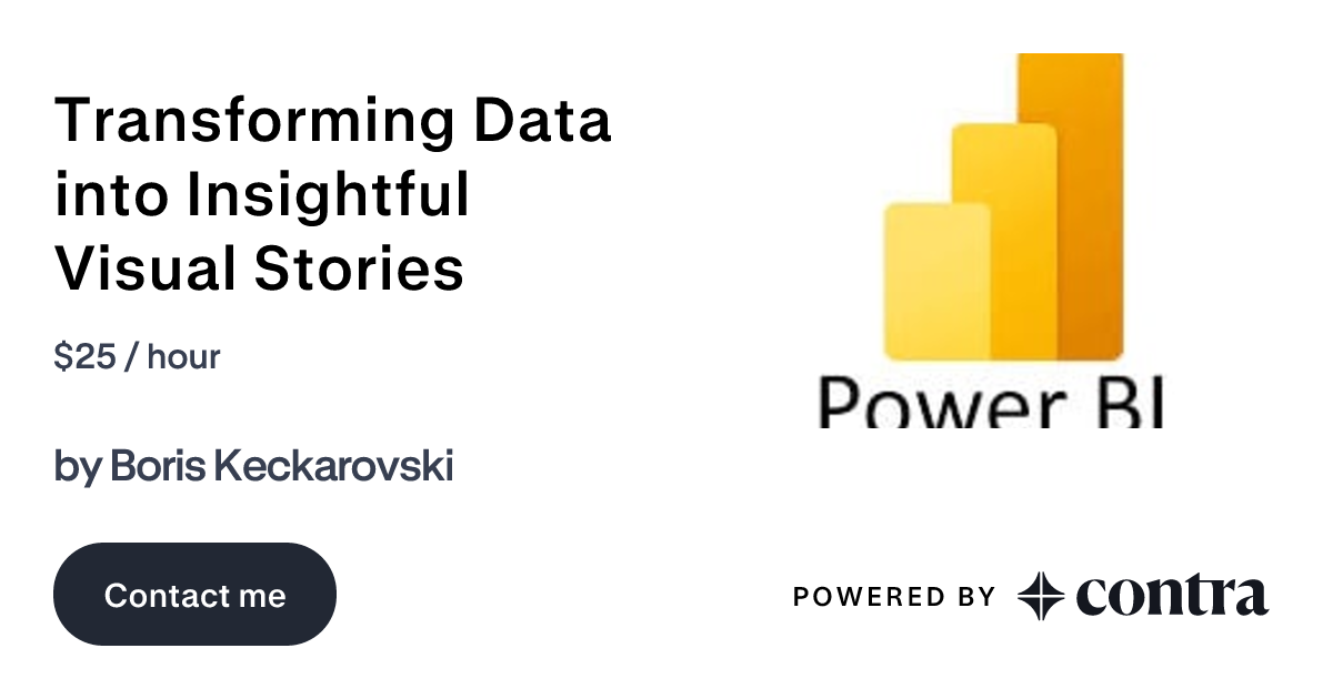 Transforming Data into Insightful Visual Stories by Boris Keckarovski
