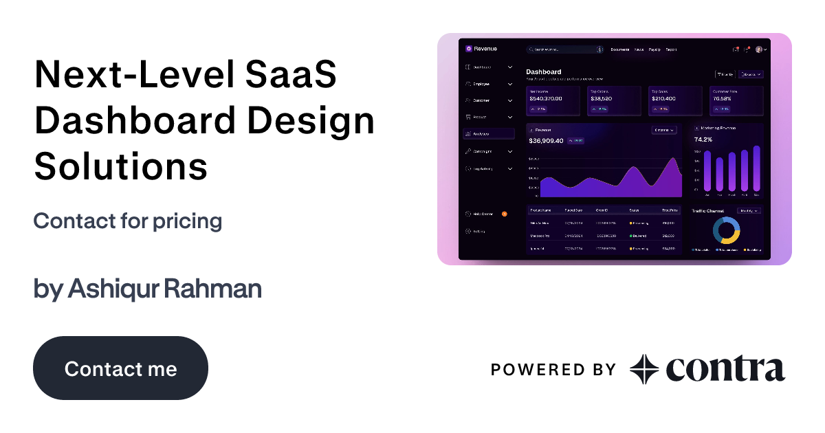 Next-Level SaaS Dashboard Design Solutions by Ashiqur Rahman