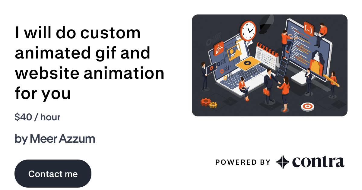 I will do custom animated gif and website animation for you by Meer Azzum