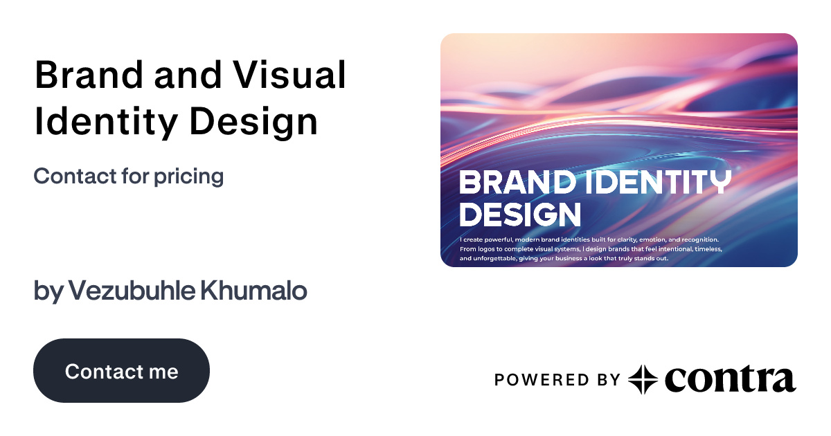 Brand and Visual Identity Design by Vezubuhle Khumalo