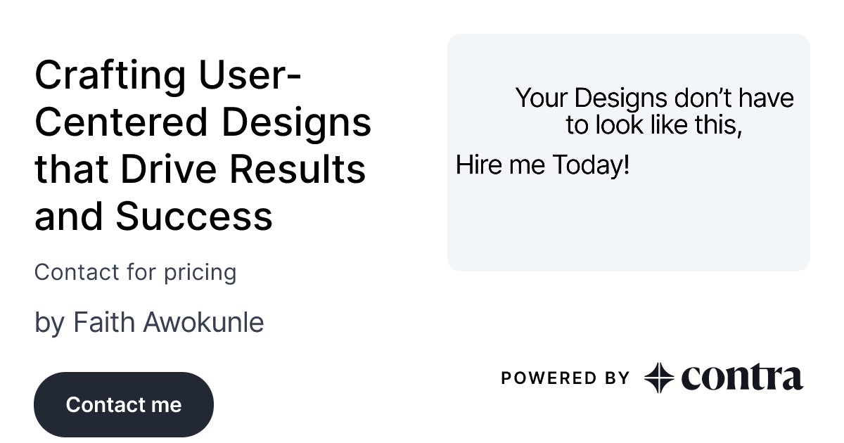Crafting User-Centered Designs that Drive Results and Success by Faith ... Crafting User-Centered Designs that Drive Results and Success by Faith ...