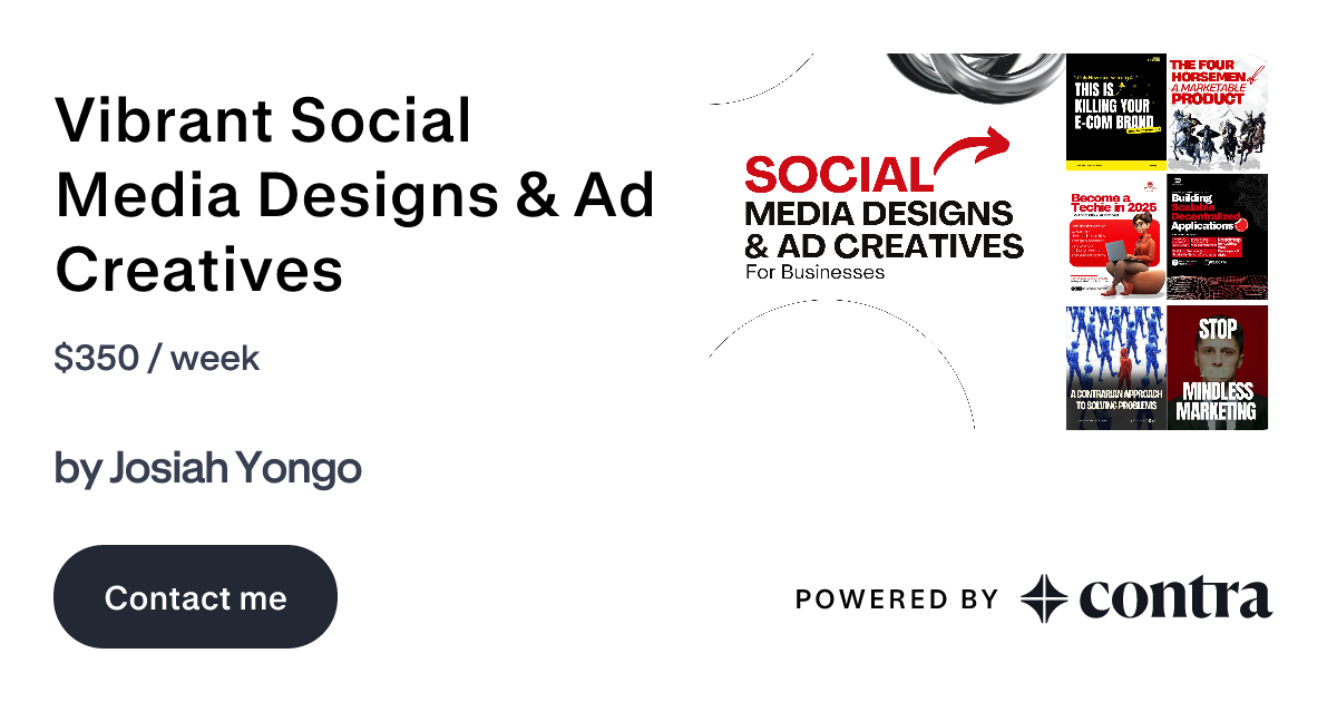 Vibrant Social Media Designs & Ad Creatives by Josiah Yongo