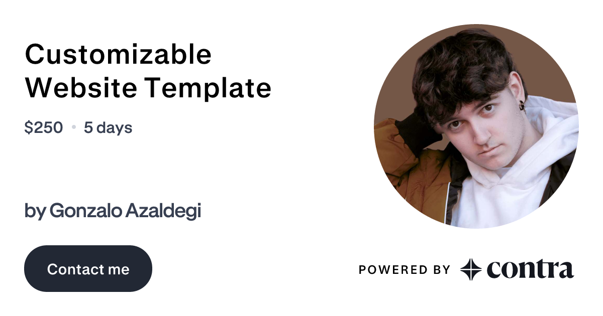 Customizable Website Template by Gonzalo Azaldegi