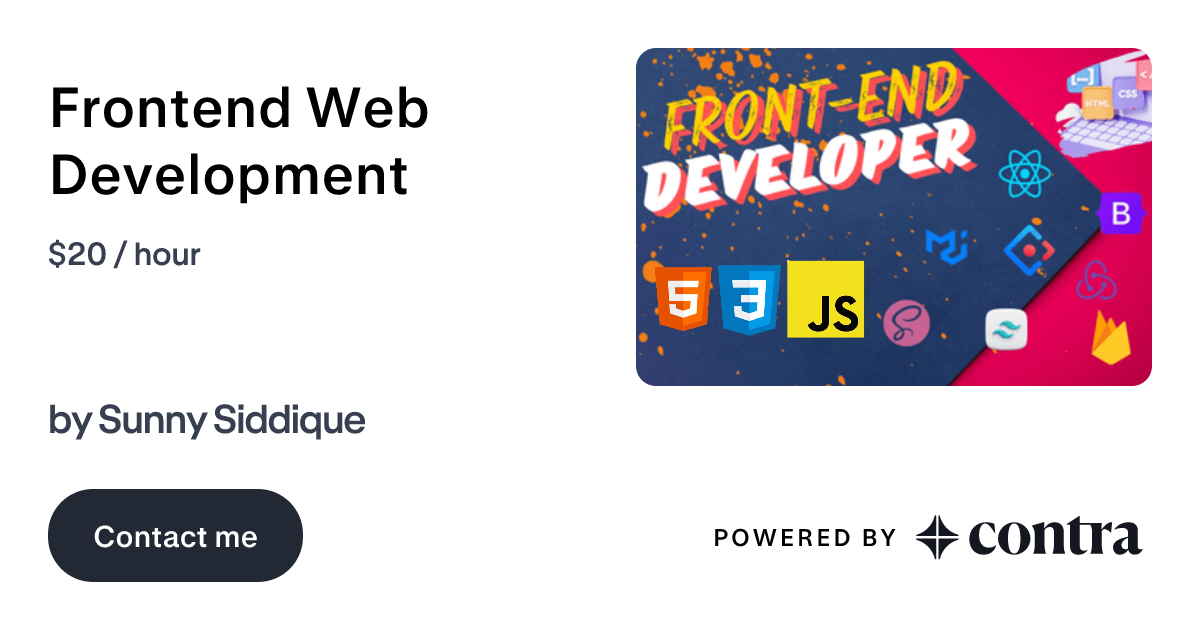Frontend Web Development by Sunny Siddique