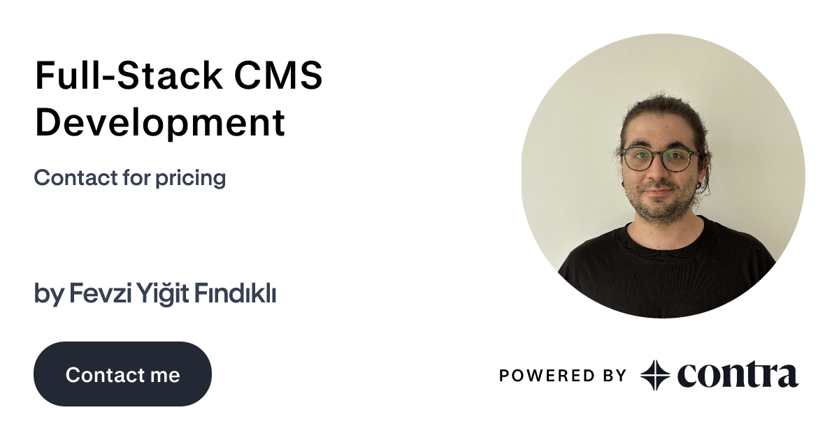 Full-Stack CMS Development by Fevzi Yiğit Fındıklı
