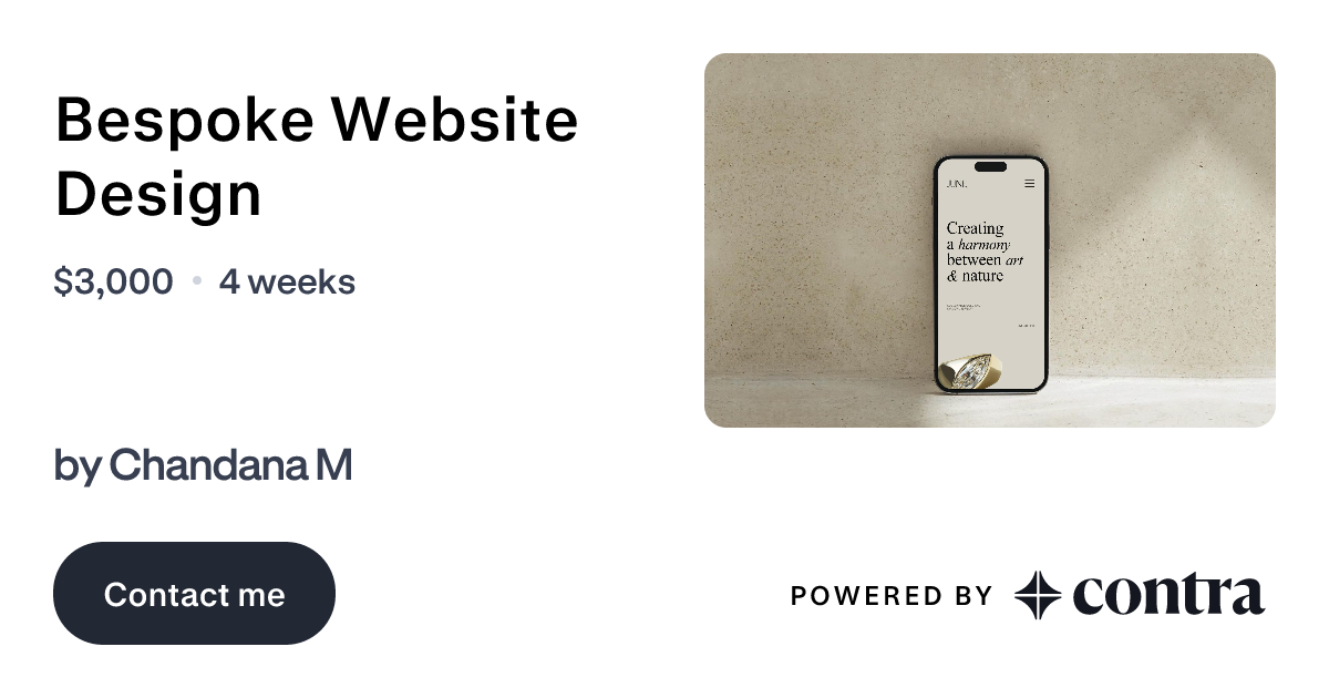 Bespoke Website Design by Chandana M