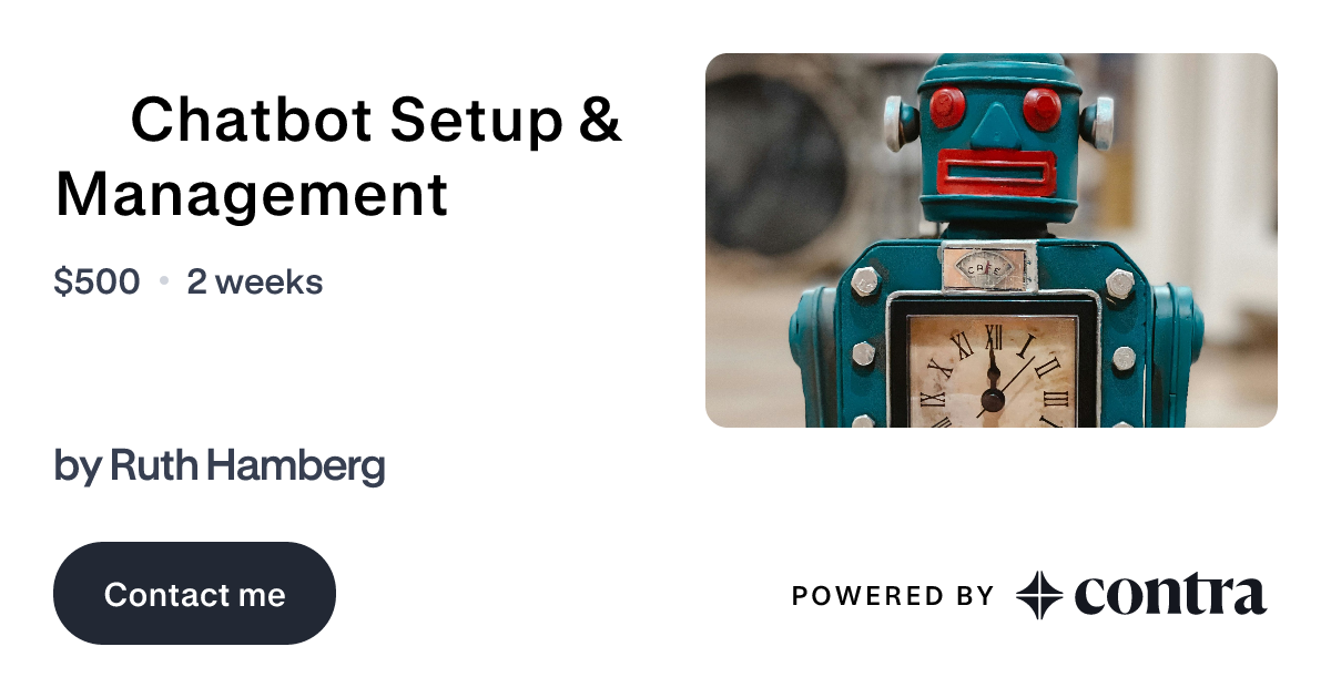 Chatbot Setup & Management by Ruth Hamberg