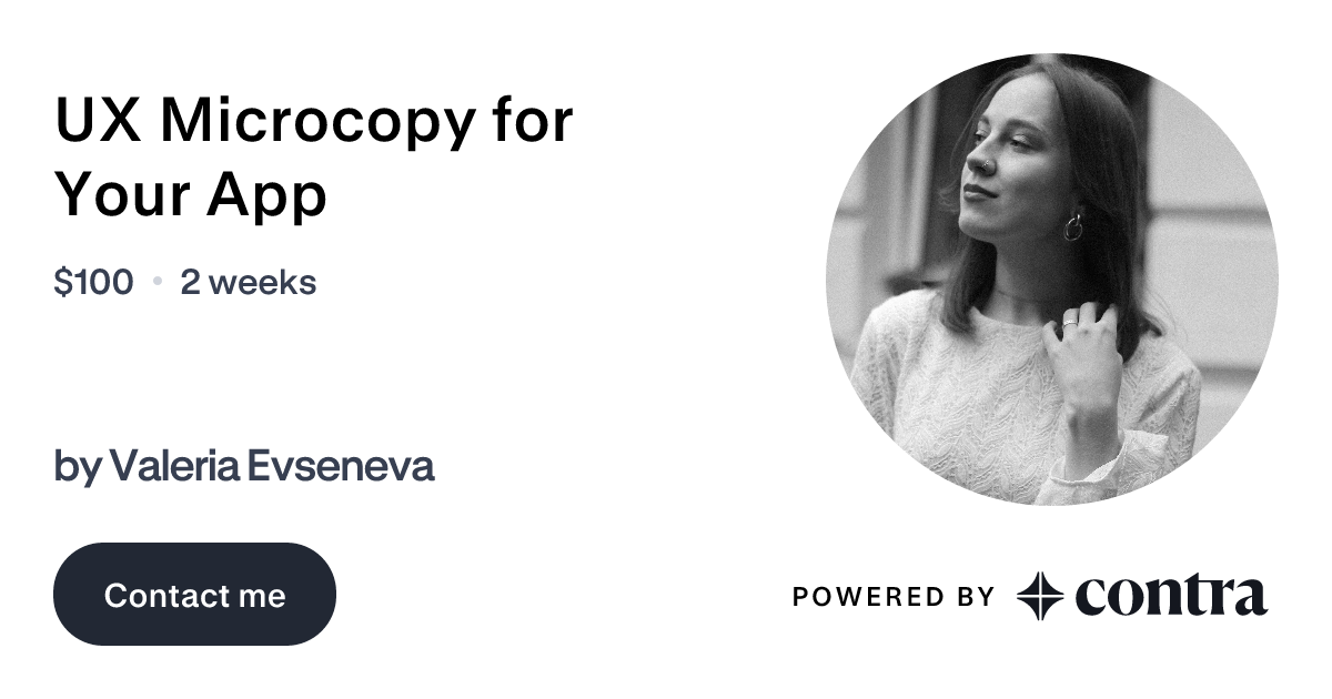 UX Microcopy for Your App by Valeria Evseneva
