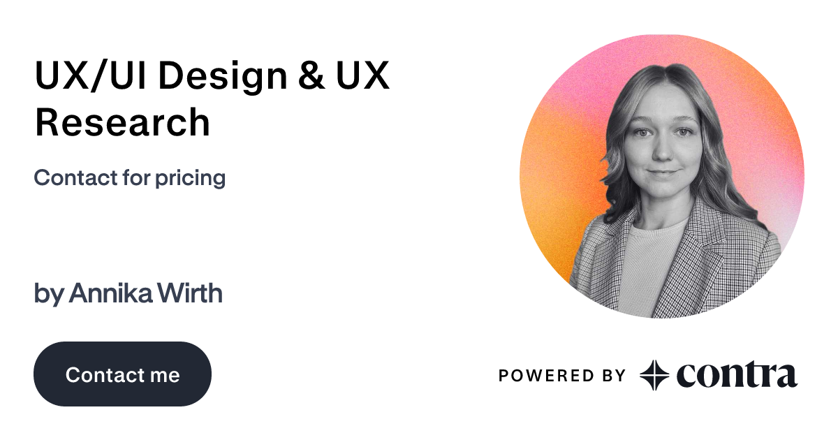 UX/UI Design & UX Research by Annika Wirth