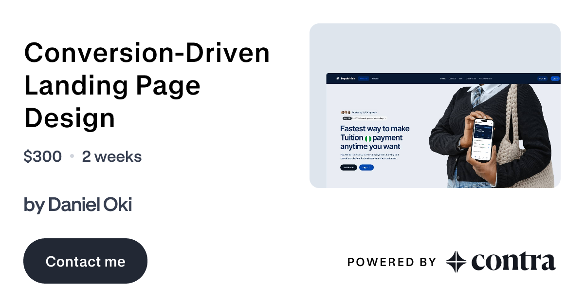 Conversion-Driven Landing Page Design by Daniel Oki